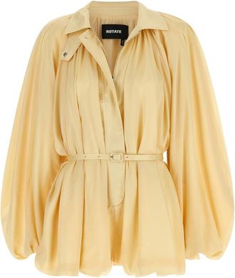 Rotate Rotate Birger Christensen, Femme, Combinaisons et Ensembles, Jaune, Taille: 38 FR Combinaison Chiffon