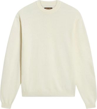 Woolrich Lammwollpullover mit Rundhalsausschnitt - - Knitwear - Herren - Wei&szlig; - M