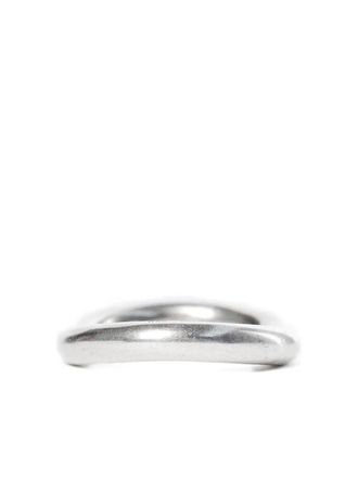 Ann Demeulemeester Ring mit Logo-Gravur - Silber