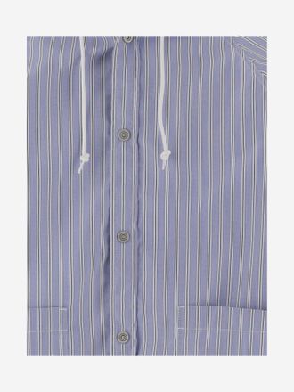 Homme Mens Jacket Technical Fabric Light Blue Polyester