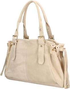 Gave Lux Sac &agrave; main pour femme en cuir v&eacute;ritable Made in Italy 20x21x33 cm GLX22010923FBG, beige, Taille unique