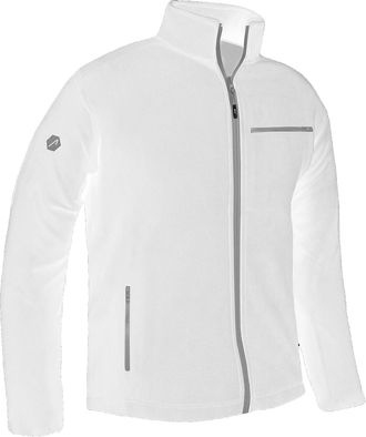 Ace Fleecejacke - warme und leichte Outdoor-Jacke aus Fleece f&uuml;r Herren - mit Rei&szlig;verschluss und drei Taschen - Wei&szlig; - 4XL