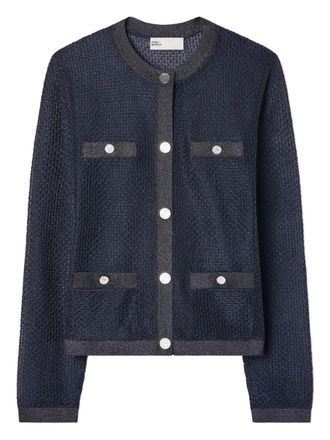 Tory Burch Kendra Cardigan mit Kn&ouml;pfen - Blau
