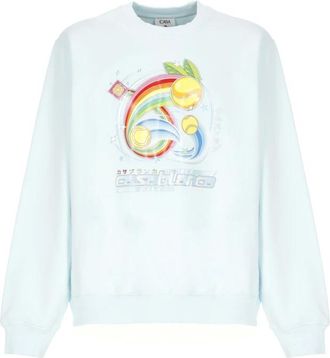 Casablanca Homme, Sweatshirts et sweats à capuche, Bleu, Taille: XL Casa Way SweaT-shirt