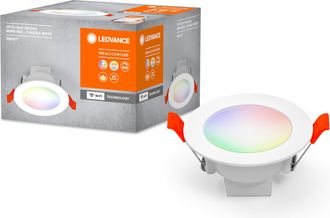 Ledvance LED SPOT INTEGRATED &Oslash; 8,6cm, Einbauspot mit 100&deg; Winkel f&uuml;r den Innenbereich, dimmbar, 4W, Farbtemperatur 2700-6500K, RGB Licht bis 16 Mio. Farben, 42