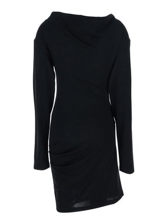 Max Mara Womens Dress Umido Black Virgin Wool