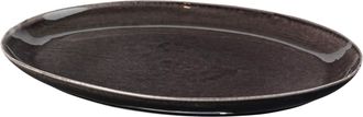 Broste Copenhagen Platte, Servierplatte - Nordic - Farbe: Coal - Keramik - Länge: 35,5 cm