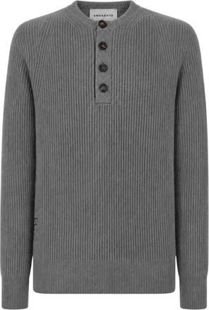 Amaranto Amar&aacute;nto - Pull en Laine et Cachemire - Homme - Pulls - Gris - Taille: XL