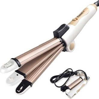 Trade Shop Trade Shop - keramikgl&auml;tteisen lockenstab 3IN1 frisur lockig wellig glatt frisur