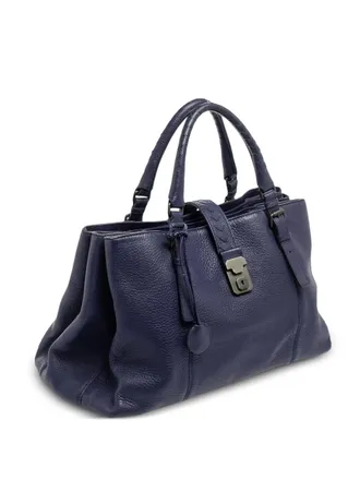 Bottega Veneta sac cabas Cervo Roma en cuir - Bleu