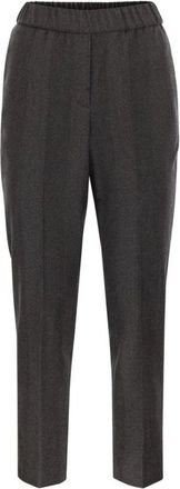 PESERICO Femme, Pantalons, Gris, Taille: 36 FR Chevron Pattern Straight Leg Pants