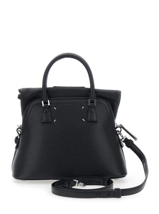 Maison Margiela Womens Leather Handbag Black Handbags Hand Bags