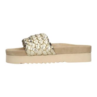 Maruti Goldene Geflochtene Ledersandale Billy - - Shoes - Damen - Gelb - 38 EU