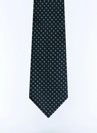 Fursac Cravate en jacquard de soie &agrave; fleurs - Taille Unique - Homme
