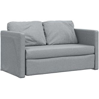 vidaXL Vidaxl - Bodensofa mit Schlaffunktion Hellgrau 112x174x55 cm Stoff