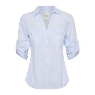 Part Two Heather Baumwollhemd Cortniapw Sh Bluse - - Blouses & Shirts - Damen - Blau - S