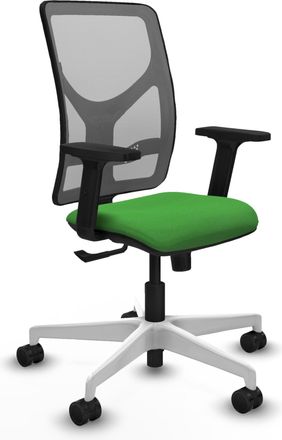 Piqueras y Crespo B&uuml;rostuhl mit 2D-Armlehnen, h&ouml;henverstellbare Lendenwirbelst&uuml;tze, ausgestattet mit 3 Positionen und Schneideschaum, Grau/Gr&uuml;n