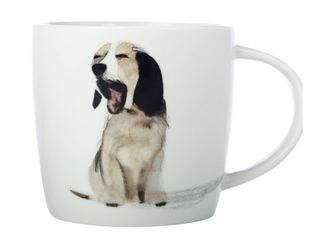 Maxwell & Williams DX1061 Kaffee-Tasse 400 ml - Serie Best Furry Friends - Porzellan mit g&auml;hnendem Hund - in Geschenkbox