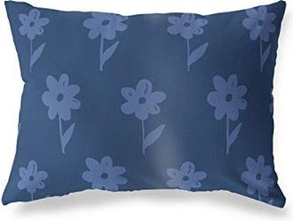 Bonamaison Le Jardin du Lin Kissenbezug Zierkissenbezug Blau Kissenbezug, Für Bett, Auto, Sofa, Haus, Wohnzimmer, Schlafzimmer, Dekoration, 45x60 Cm - Entworfen 