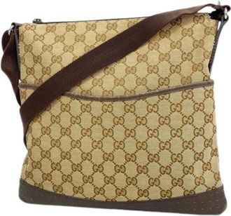 Gucci unisex, Pre-owned, Brun, Taille: ONE Size Sac bandoulière en toile Pre-owned