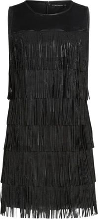 Karl Lagerfeld Femme, Robes, Noir, Taille: 42 FR Fringe Mini Dress