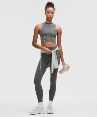 lululemon Legging &agrave; coutures profil&eacute;es taille haute en Ultralu pour Femmes - Gris - Taille 2