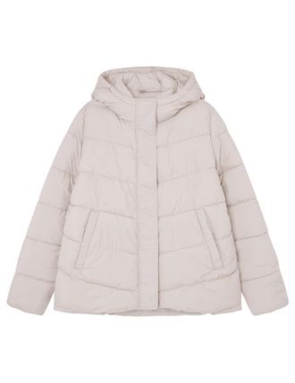 Springfield Damen Recycled Polyester Short Puffer Jacket Jacke, Sand, M