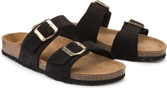 La Redoute Collections Mules En Cuir Su&eacute;d&eacute; Double Boucles