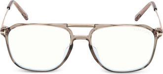 Tom Ford Eyewear lunettes de vue à monture pilote - Marron
