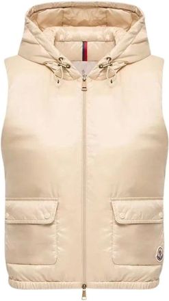 Moncler Femme, Vestes, Beige, Taille: 46 FR MCL H26 Jacket