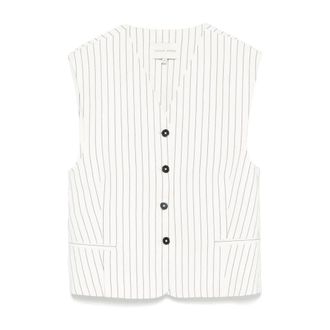 Loulou Studio Femme, Vestes, Beige, Taille: 36 FR Vanua Waistcoat