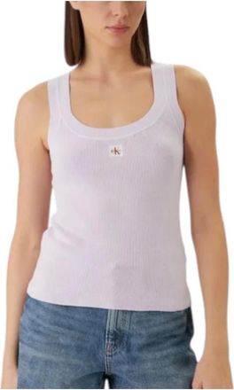 Calvin Klein Femme, Tops, Violet, Taille: 42 FR D&eacute;bardeur