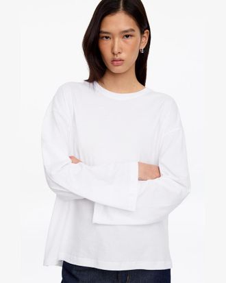 Arket Lockeres Langarmshirt -Wei&szlig;
