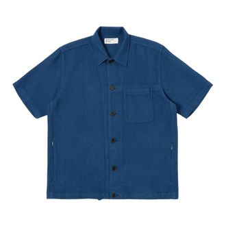 Universal Works Homme, Chemises, Bleu, Taille: M Chemise à manches courtes avec poches cachées