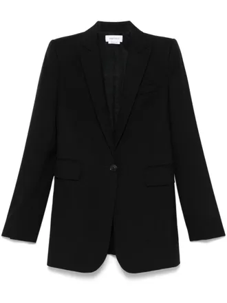 Alexander McQueen blazer &agrave; &eacute;paules structur&eacute;es - Noir