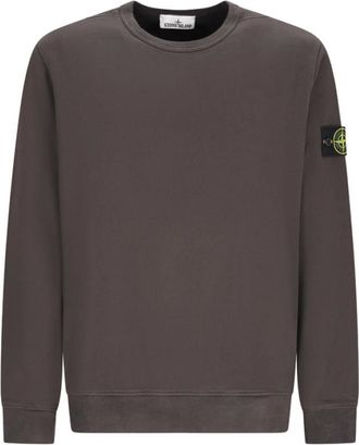 Stone Island Homme, Sweatshirts et sweats &agrave; capuche, Gris, Taille: 2XL SweaT-shirt Molleton Gratt&eacute; en Coton