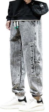 Generic Pantalon avec poches Y2K - Jeans de danse streetwear surdimensionn&eacute; - Denim - Coupe ample - Pantalon cargo vintage tendance, Gris 736, XL