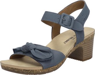 Josef Seibel Damen Sandaletten Grace 11, Frauen Sandalen,Weite G (Normal),elegant,Leichter Absatz,Sommerschuhe,Strandschuhe,Azur,38 EU