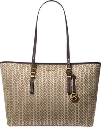 Michael Kors Femme, Sacs, Beige, Taille: ONE Size Sac à bandoulière Quinn Shopping avec breloque logo