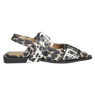 Ganni Femme, Chaussures, Multicolore, Taille: 36 EU Robe en satin avec boucle