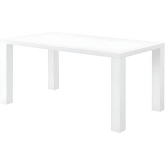 Vente-Unique Vente-unique - Table &agrave; manger monica - 6 personnes - mdf laqu&eacute; blanc