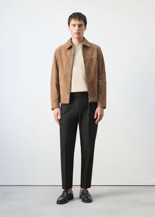 Mango Pantalon costume Boston regular fit noir - Homme - 38 - MANGO MAN