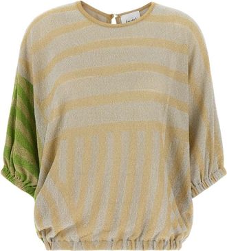 Nude Nude, Femme, Pulls, Multicolore, Taille: 40 FR Striped Lurex Sweater