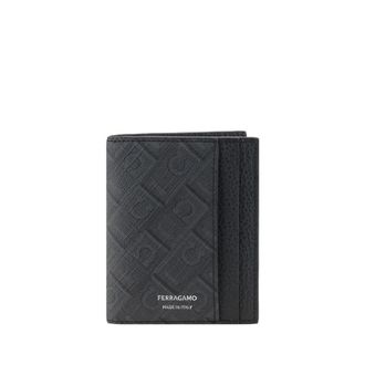Ferragamo Bos Taurus Wallet - - Accessories - Herren - Schwarzk - ONE SIZE