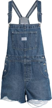 Levi's VINTAGE SHORTALL MED INDIGO - WORN IN