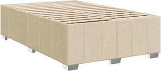 vidaXL Cadre de lit sans matelas cr&egrave;me 120x200 cm tissu Vidaxl
