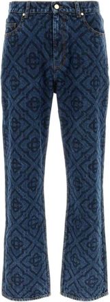Casablanca Homme, Jeans, Bleu, Taille: W32 Jeans Monogramme Vintage Fonc&eacute;