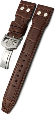 Generic 20 mm 21 mm 22 mm Nieten-Kalbsleder-Uhrenarmband, passend für IWC Big IW5009 IW3777
