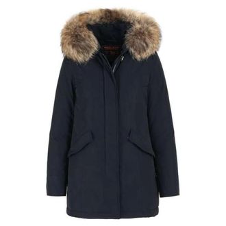 Woolrich Femme, Vestes, Bleu, Taille: 38 FR Parka Arctique de Luxe avec Fourrure Détachable