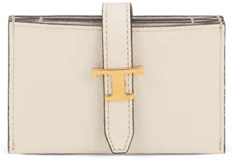 Tod's Womens Leather Wallet Chalk White Calfskin & Purses